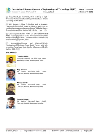 IRJET- Intelligent Microgrid Connected Rooftop Solar Power Plant 2KWP | PDF