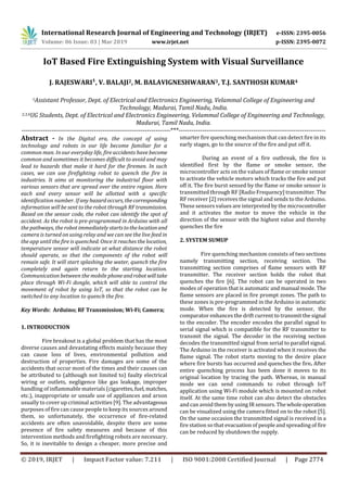IRJET- IoT based Fire Extinguishing System with Visual Surveillance | PDF