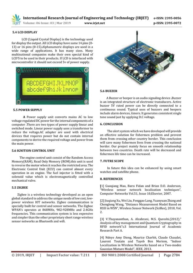IRJET- IoT based Fisherman Border Alert System using GPS and WSN | PDF