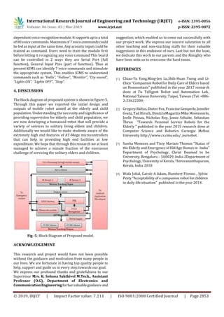 IRJET- Humanoid Robot for Elderly and Child Guidance | PDF