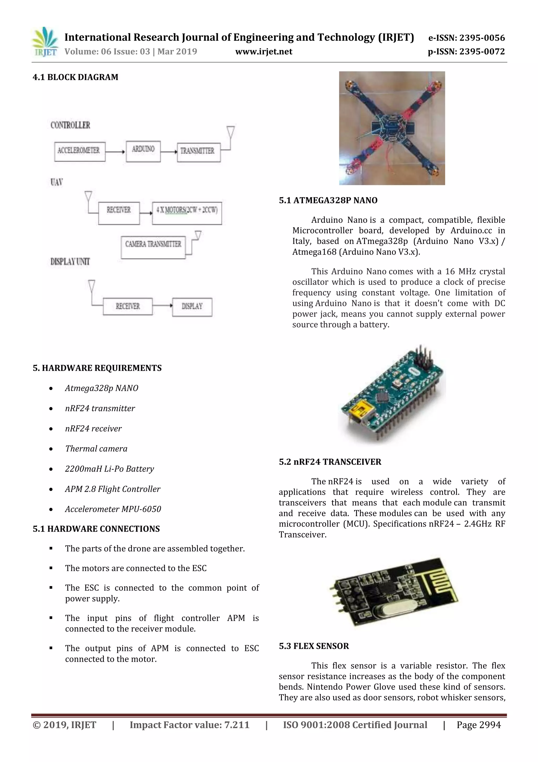 IRJET- Gesture Controlled Drone for Agricultural Assistance | PDF