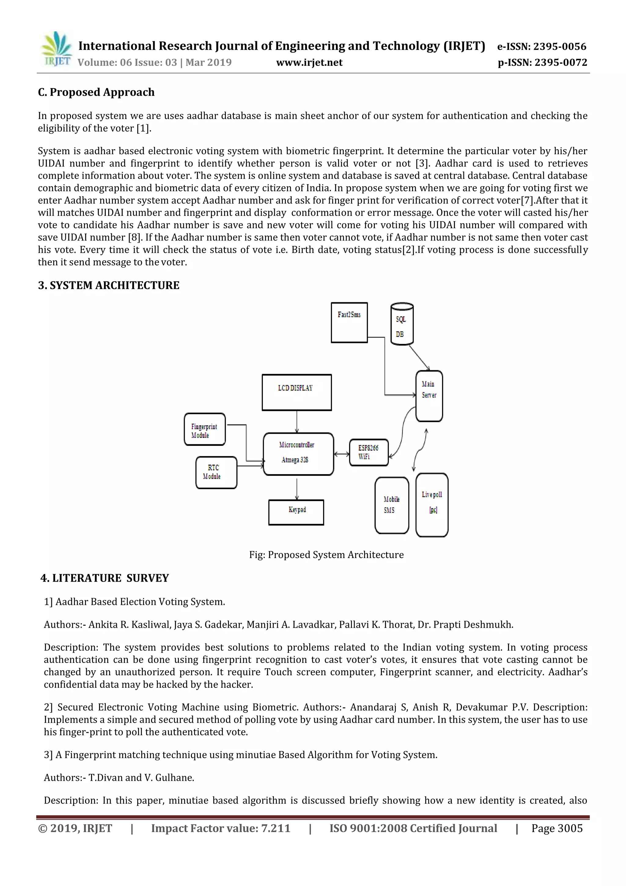 IRJET- A Survey on: Aadhar Based Dual Authentication Secured E-Voting ...