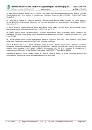 IRJET- A Survey on: Aadhar Based Dual Authentication Secured E-Voting ...