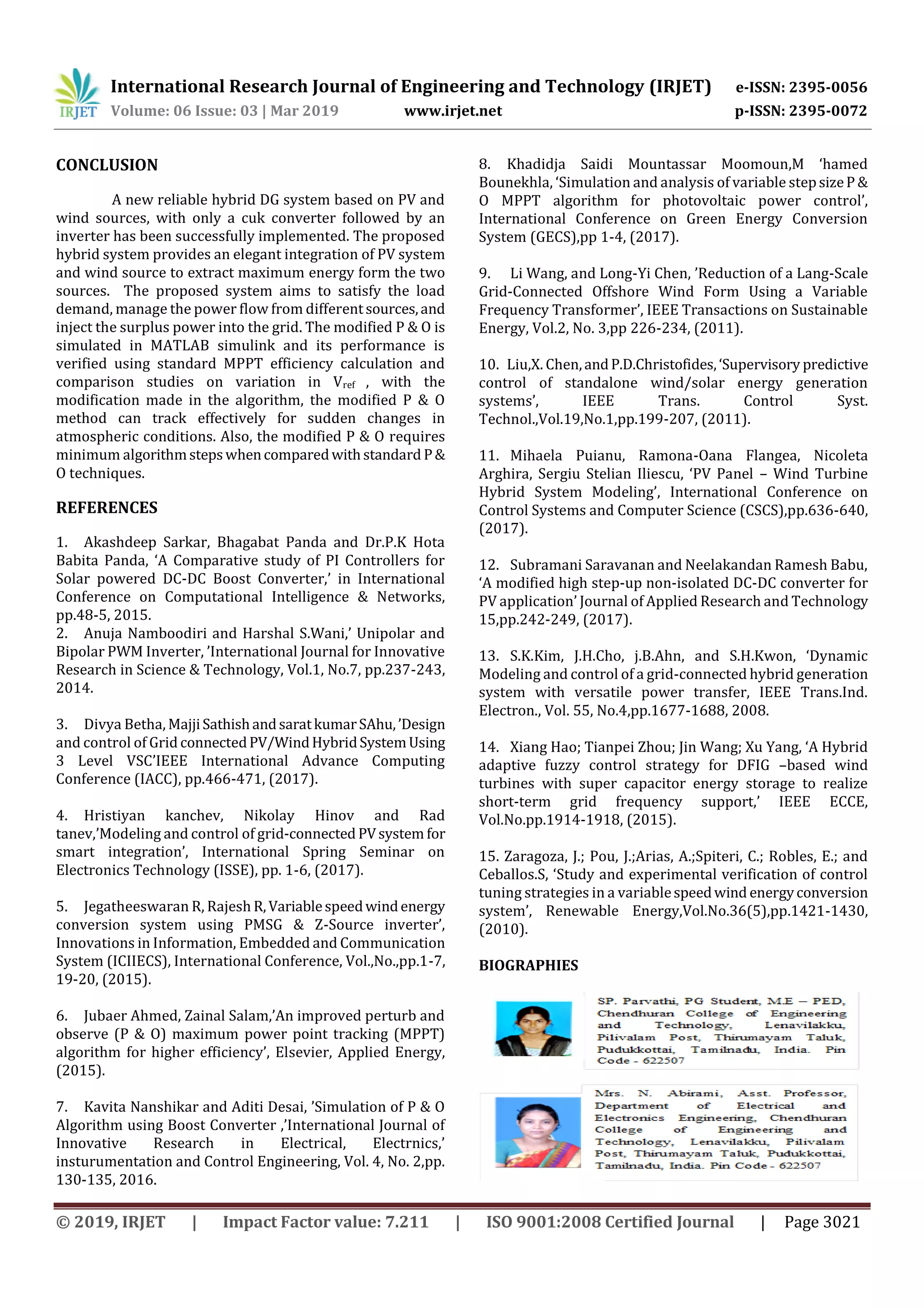 IRJET- Simulation and Implementation of Hybrid Micro Grid Based on DC-AC for Energy Management ...