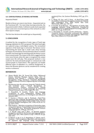 IRJET- Tamil Sign Language Recognition Using Machine Learning to Aid ...