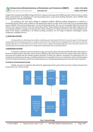 IRJET- Smart Parking Assistance By Nameplate Recognition Using OCR | PDF