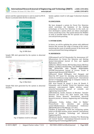 IRJET- An IoT Based Forest Fire Detection and Prevention System using Raspberry PI 3 | PDF