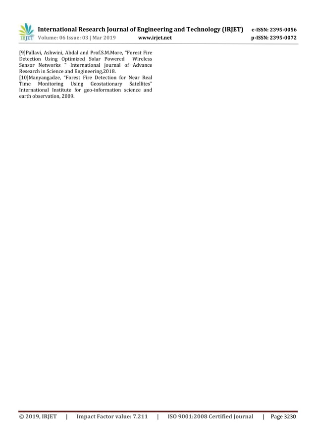 Irjet An Iot Based Forest Fire Detection And Prevention System Using