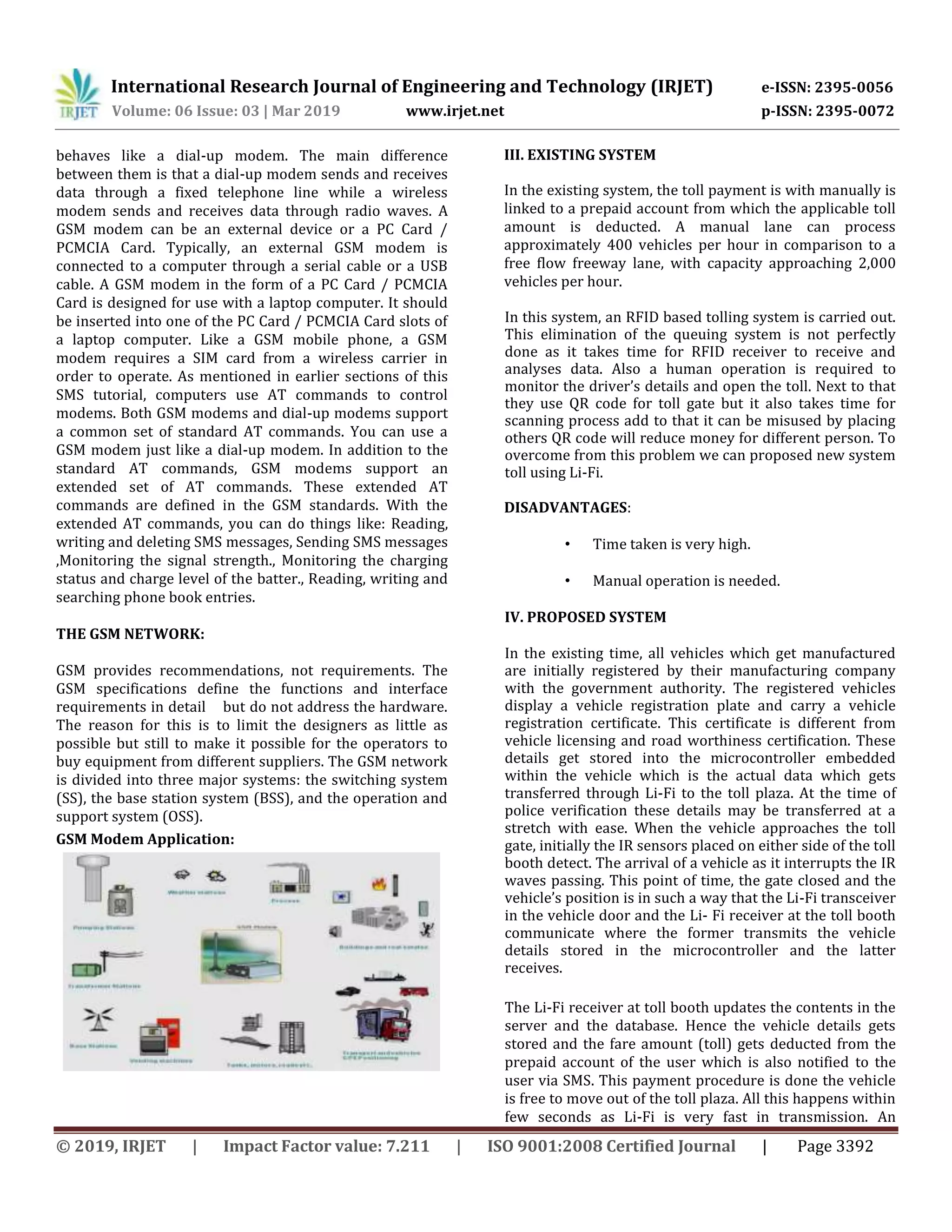 IRJET- A Smart Toll Collection System using Visible Light Communication ...