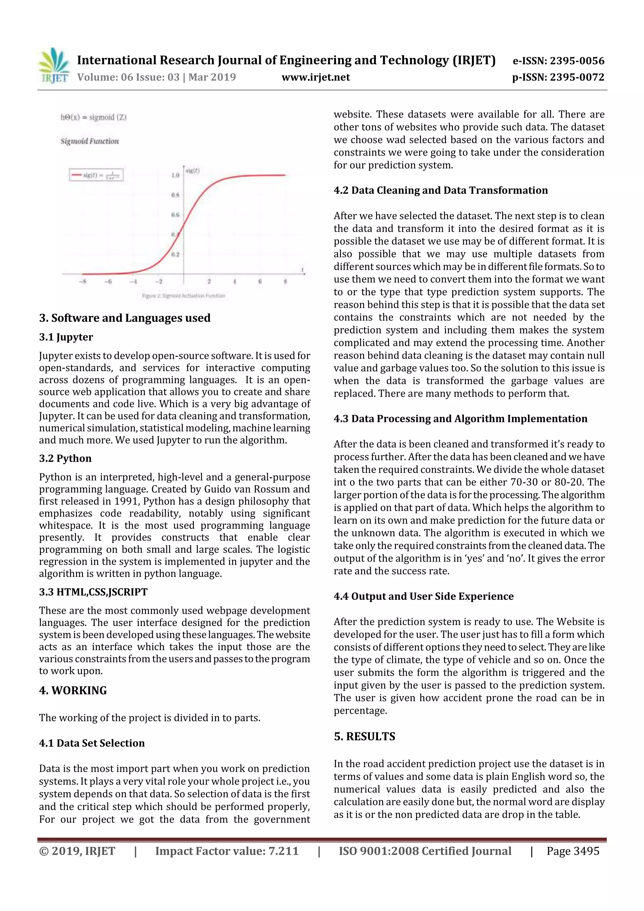 Irjet Road Accident Prediction Using Machine Learning Algorithm Pdf