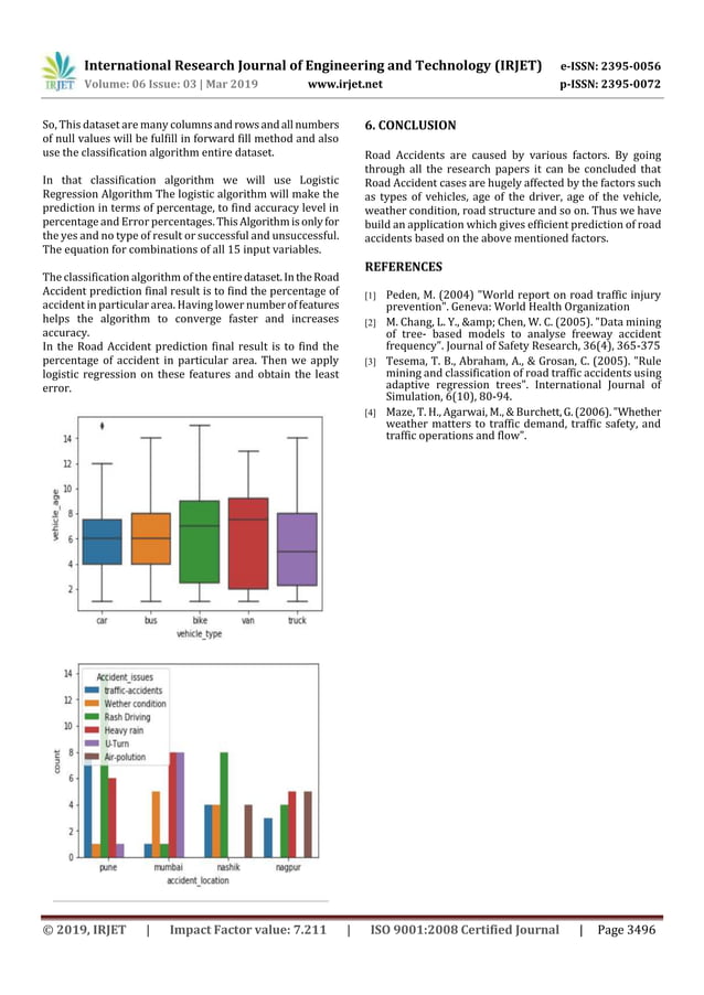 Irjet Road Accident Prediction Using Machine Learning Algorithm Pdf