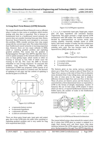 IRJET- Stock Price Prediction using combination of LSTM Neural Networks, ARIMA and Sentiment ...