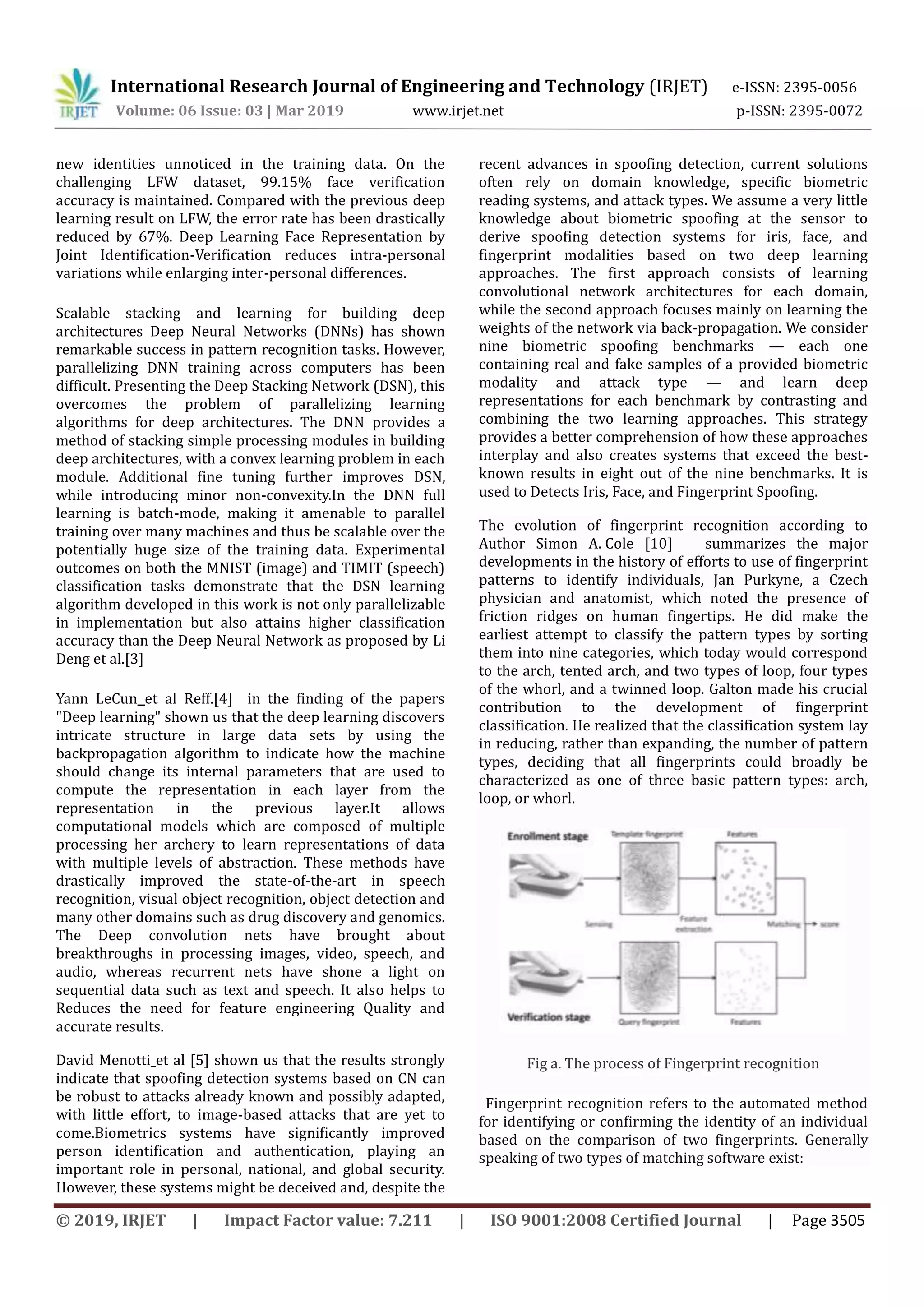 IRJET- Deep Learning Based Card-Less Atm Using Fingerprint And Face Recognition Techniques | PDF