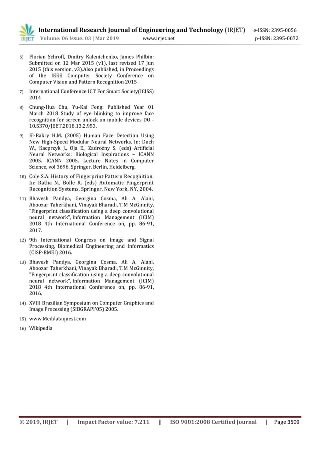 IRJET- Deep Learning Based Card-Less Atm Using Fingerprint And Face Recognition Techniques | PDF