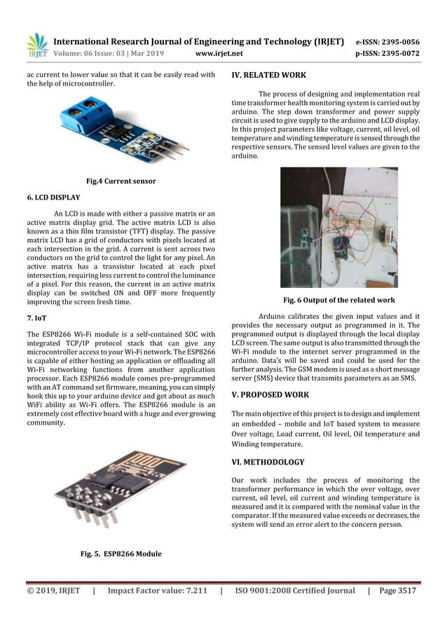 IRJET- Real Time Transformer Health Monitoring System using GSM and IoT | PDF