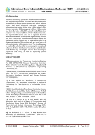 IRJET- Real Time Transformer Health Monitoring System using GSM and IoT | PDF