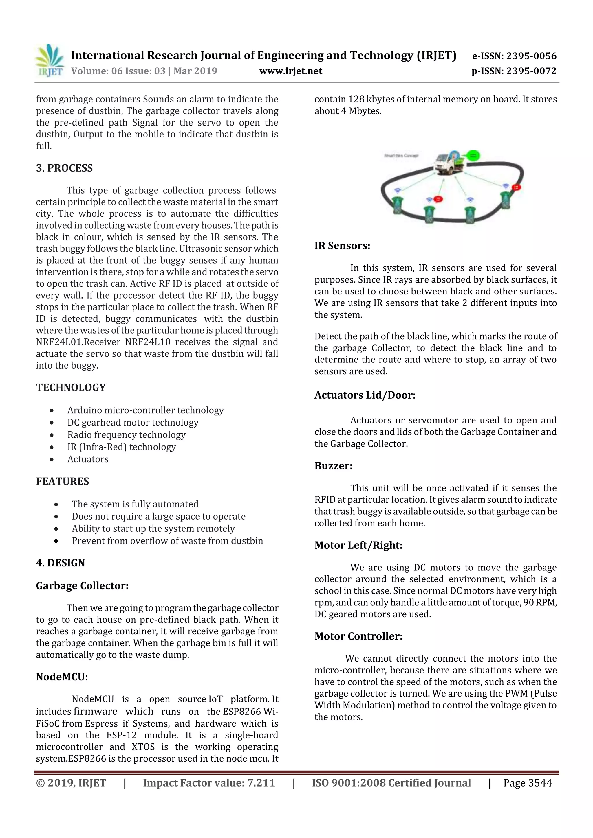 IRJET- Automatic Trash Can Buggy with IoT | PDF