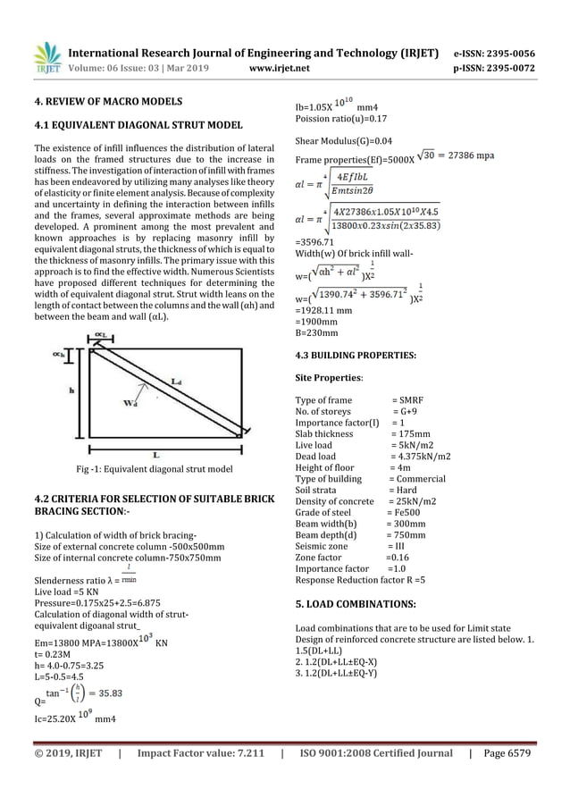 IRJET- Earthquake Analysis of RC Building with and without Infill Wall | PDF | Civil Engineering ...