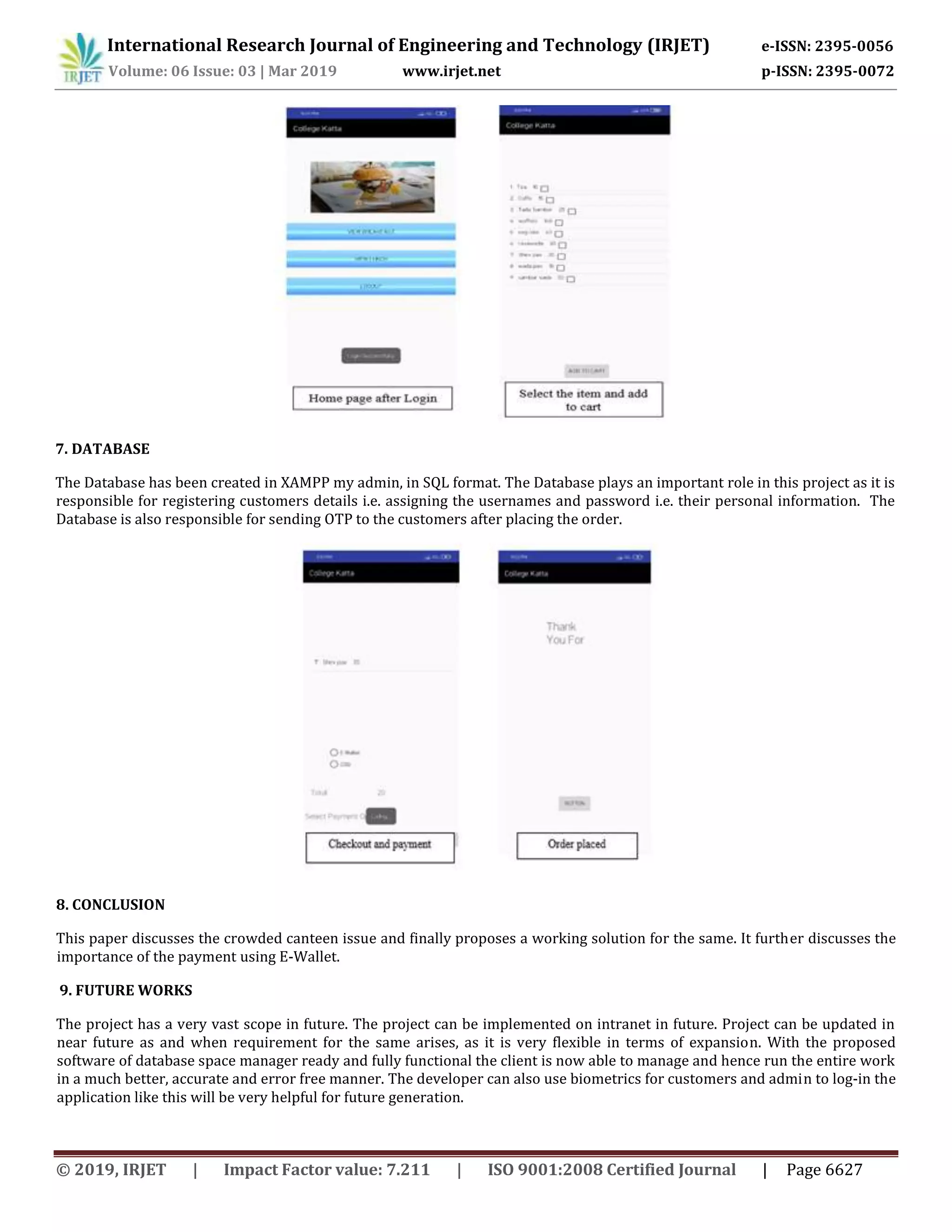 IRJET- Canteen Management Android Application using E-Wallet | PDF