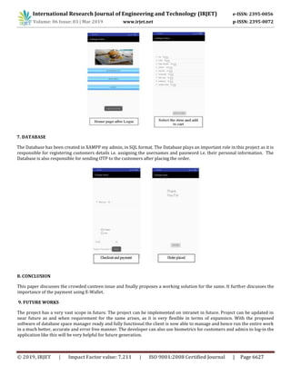 IRJET- Canteen Management Android Application using E-Wallet | PDF
