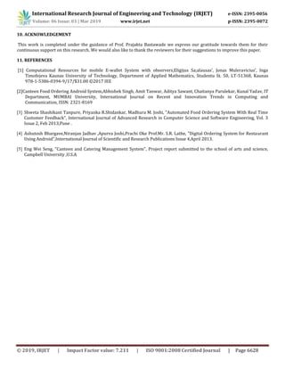 IRJET- Canteen Management Android Application using E-Wallet | PDF