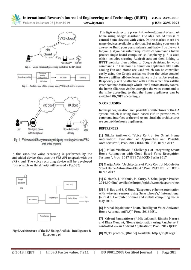IRJET- Web based Solution for Smart Home Functionality Extension and Control, using Artificial ...