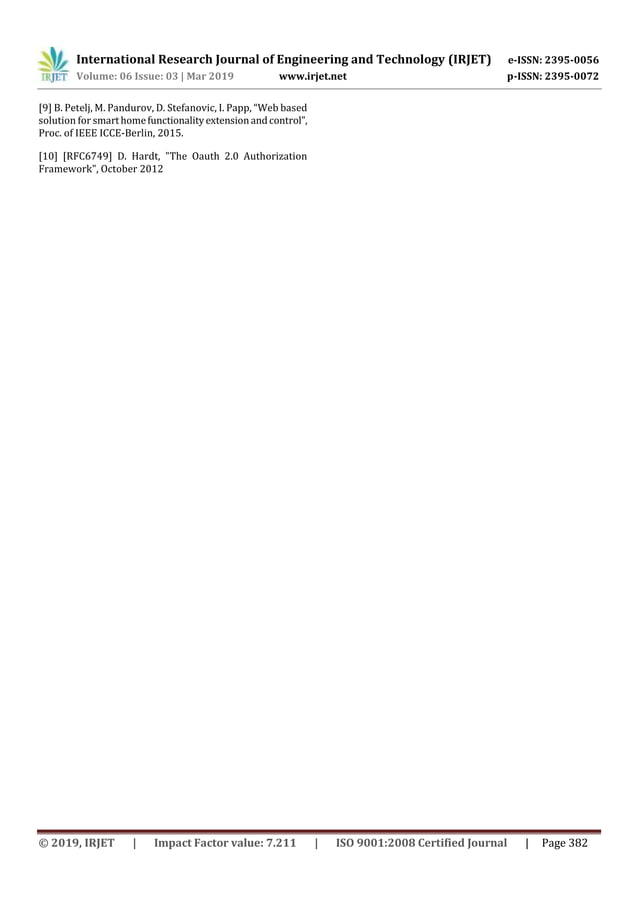 IRJET- Web based Solution for Smart Home Functionality Extension and Control, using Artificial ...