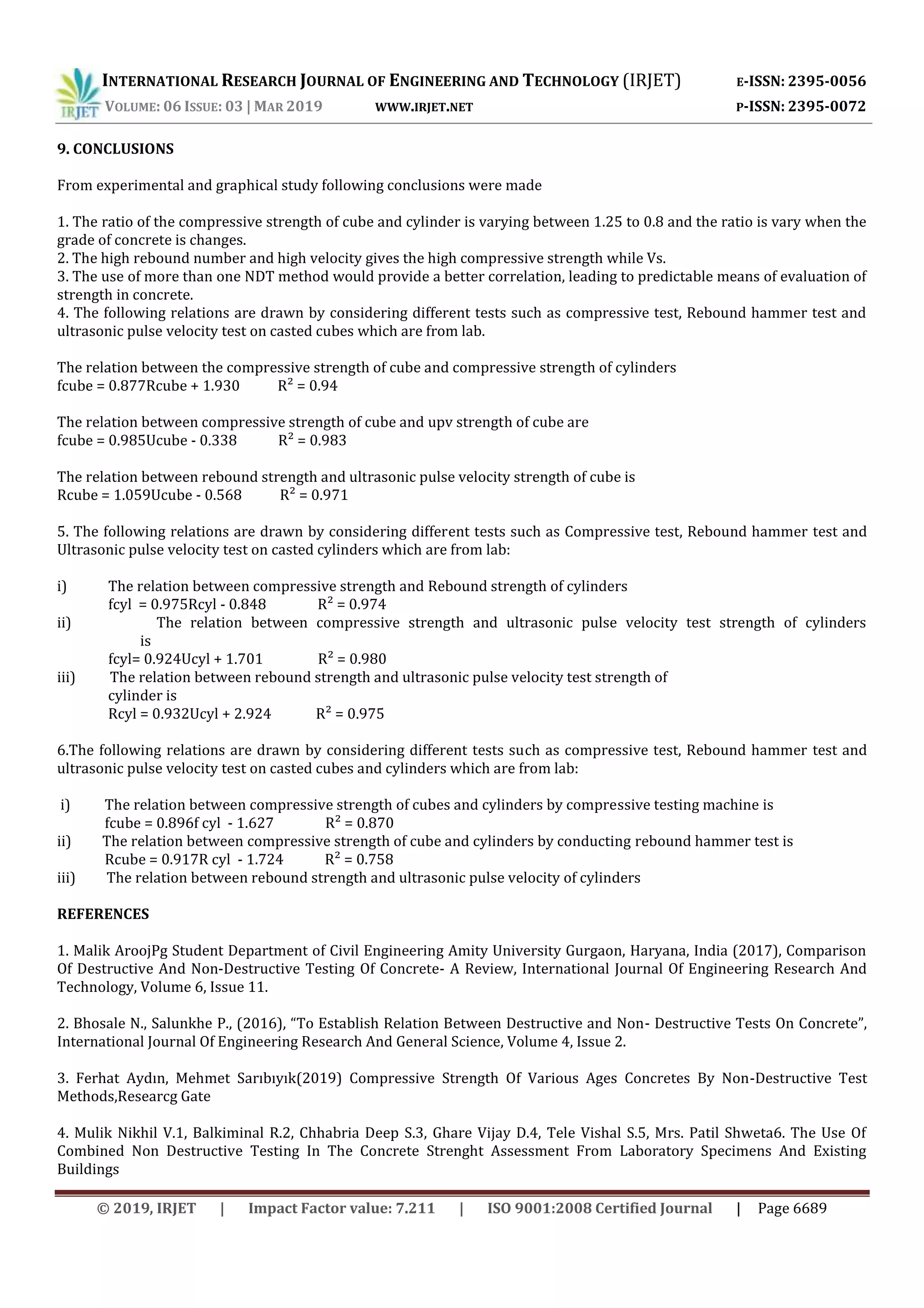 IRJET- Interpretation of Compressive Strength in Concrete Cube and ...