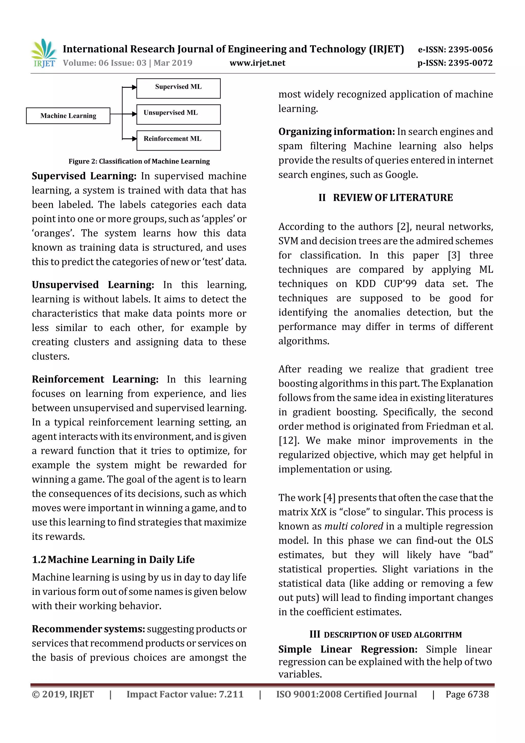 IRJET- Comparison of Classification Algorithms using Machine Learning ... IRJET- Comparison of Classification Algorithms using Machine Learning ...