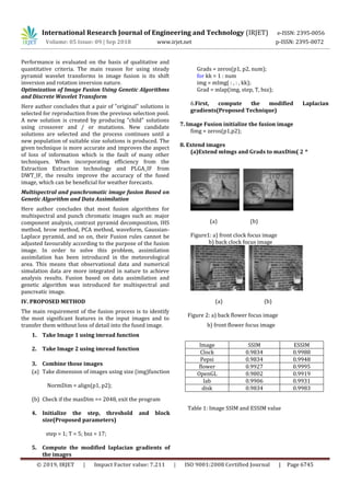 IRJET- An Improvised Multi Focus Image Fusion Algorithm through Quadtree | PDF