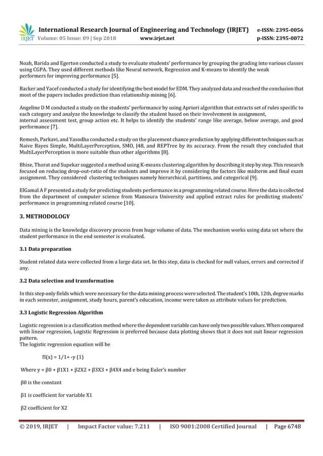 IRJET- Using Data Mining to Predict Students Performance | PDF