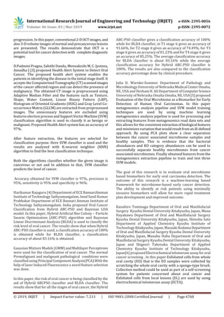 IRJET- Survey Paper on Oral Cancer Detection using Machine Learning | PDF