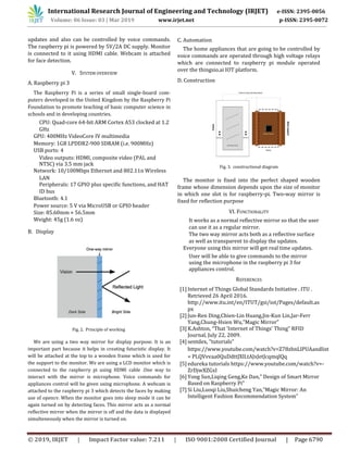 IRJET- Smart Mirror using Raspberry Pi | PDF