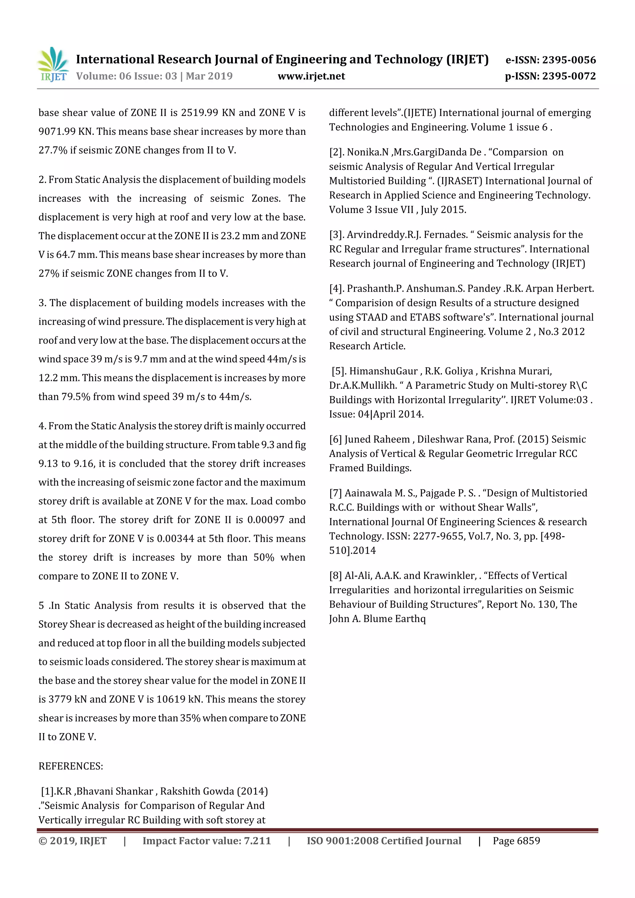 IRJET- Seismic Analysis and Design of Multistorey Building in Different ...