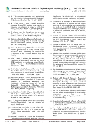 IRJET- Experimental Investigation on Nano Concrete with Nano Silica and M-Sand | PDF