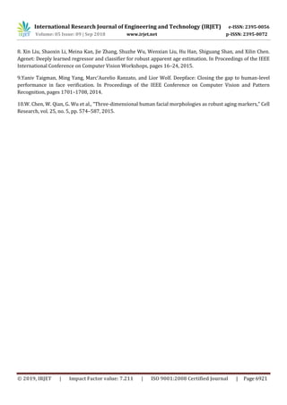 IRJET- Facial Age Estimation with Age Difference | PDF | Free Download