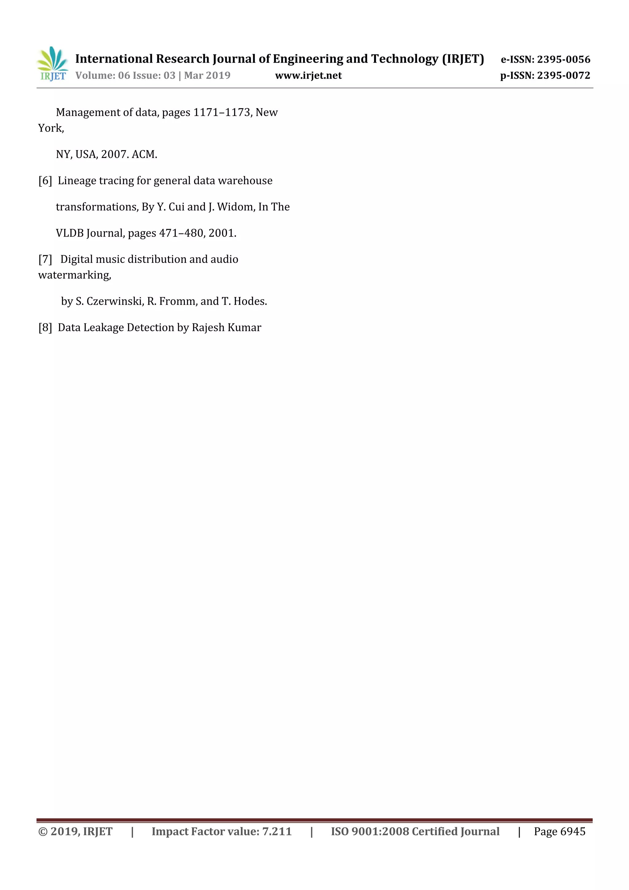 IRJET- Data Leakage Detection using Cloud Computing | PDF