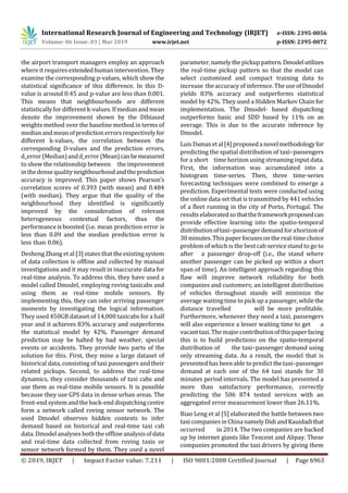 IRJET- Prediction of Cab Demand using Machine Learning | PDF