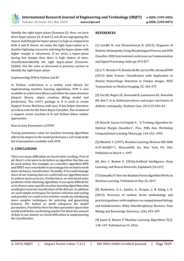 IRJET- Diagnosis of Diabetic Retinopathy using Machine Learning Algorithms | PDF | Eye and ...