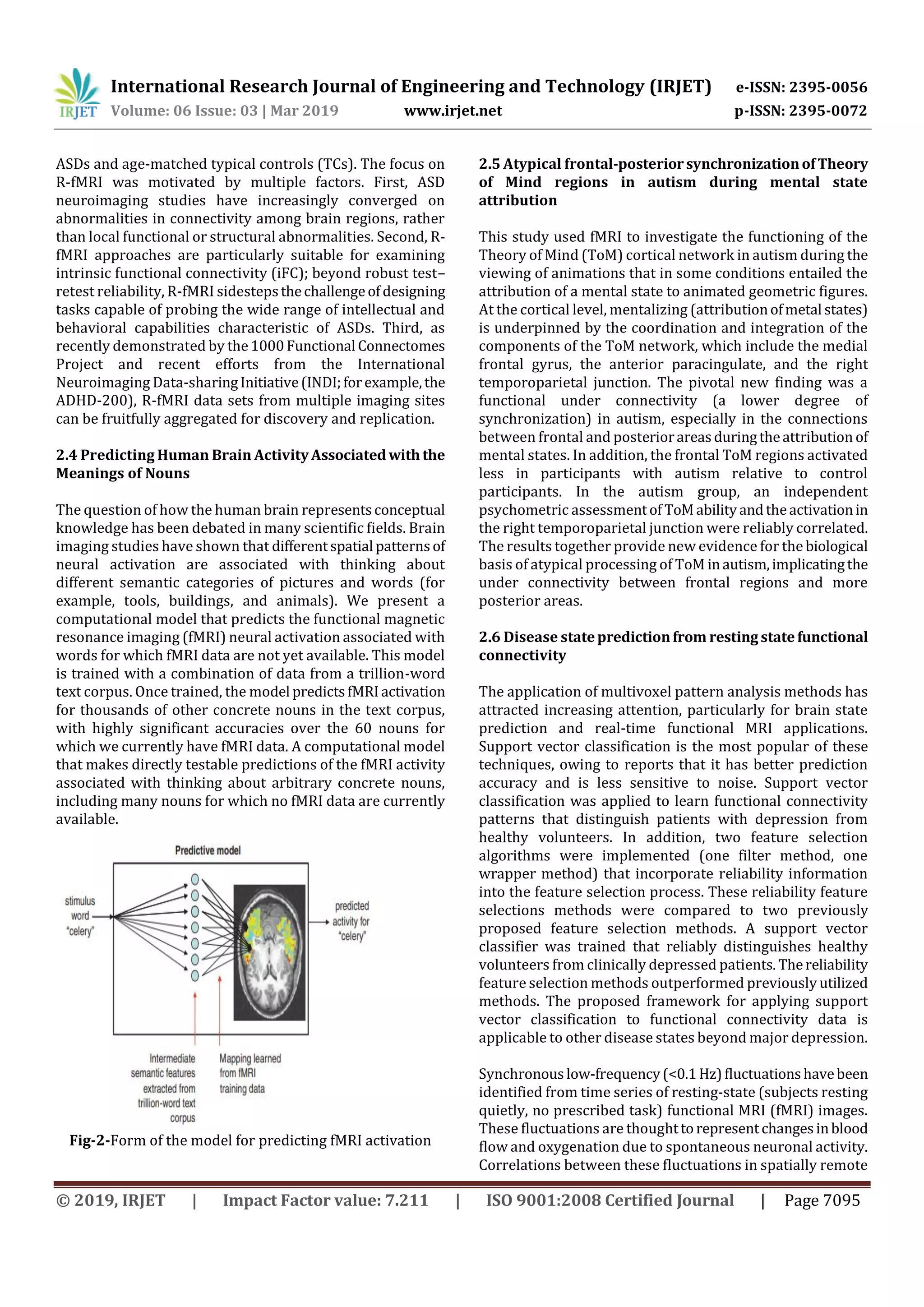 IRJET- Analysis of Autism Spectrum Disorder using Deep Learning and the ...