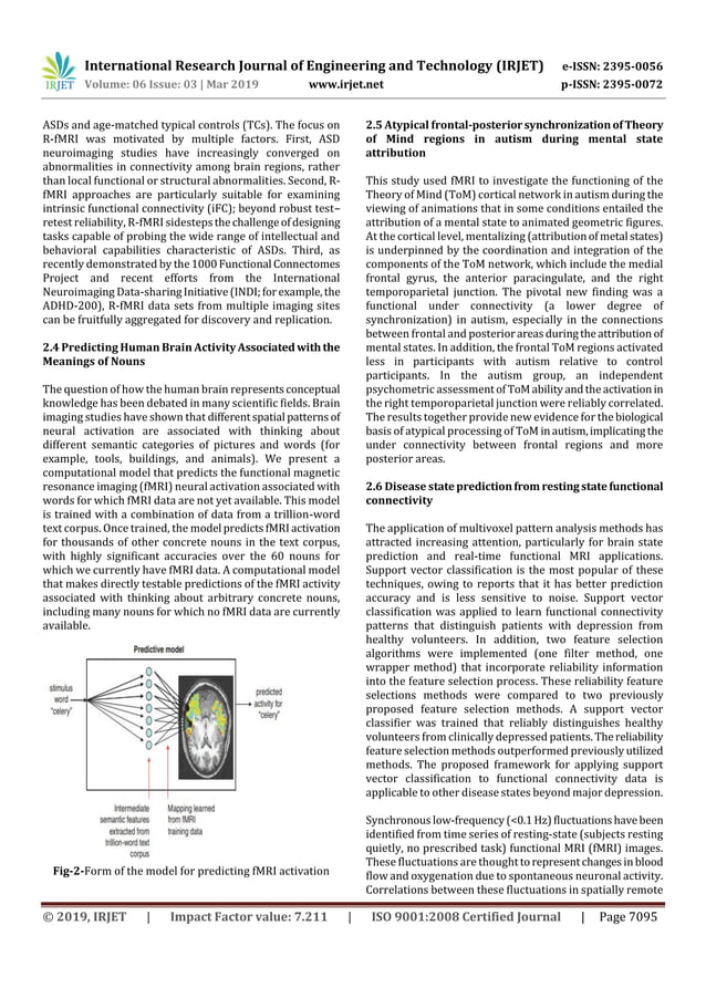 IRJET- Analysis of Autism Spectrum Disorder using Deep Learning and the ...