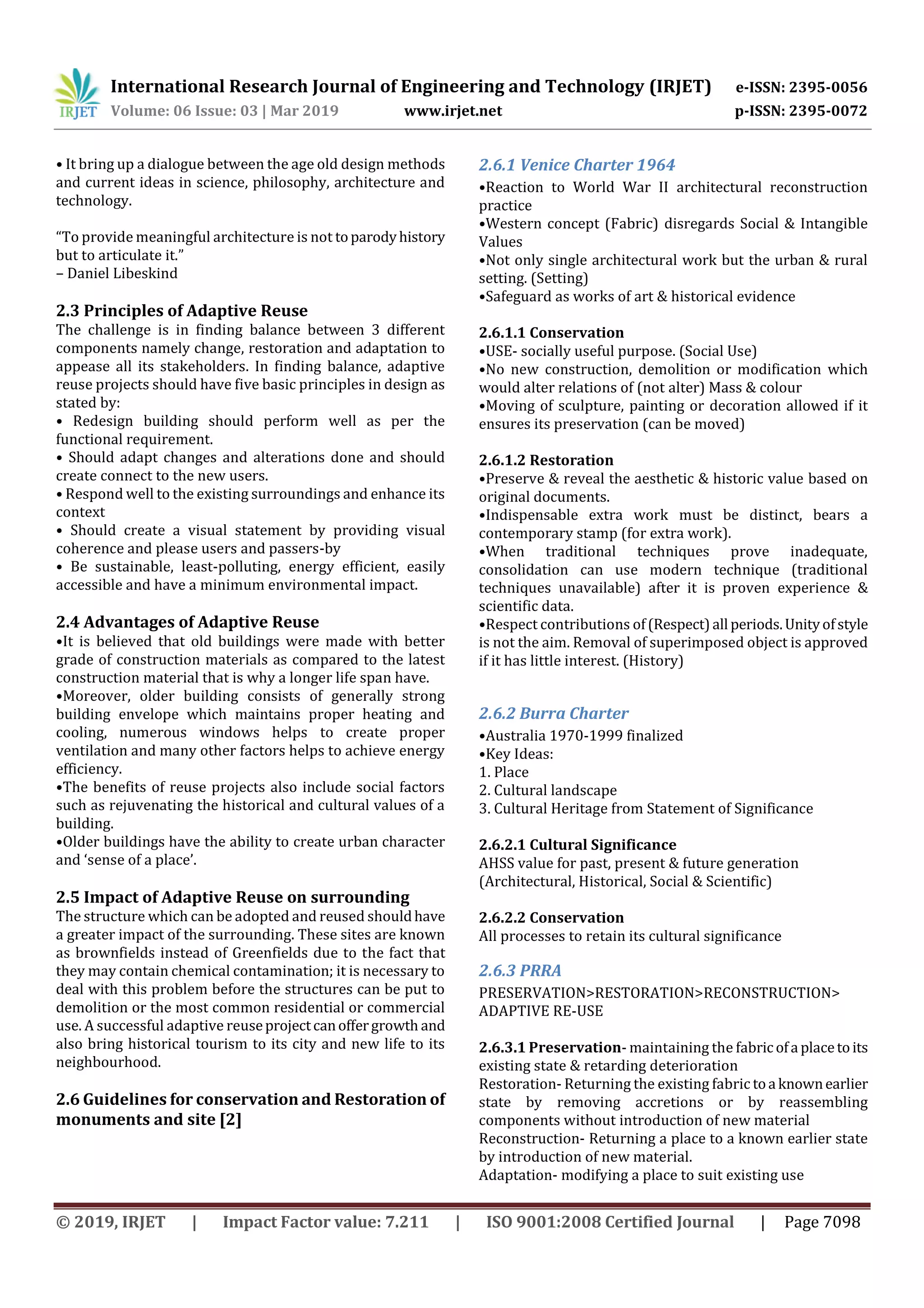 IRJET- Adaptive Reuse- A Case of Lal Baradari, Lucknow | PDF