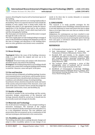 IRJET- Adaptive Reuse- A Case of Lal Baradari, Lucknow | PDF