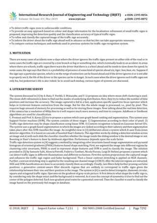 IRJET- Traffic Sign Recognition System: A Survey | PDF