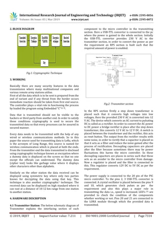 IRJET- Cryptographic Efficient Data Transmission in Defence Stations using Lora | PDF
