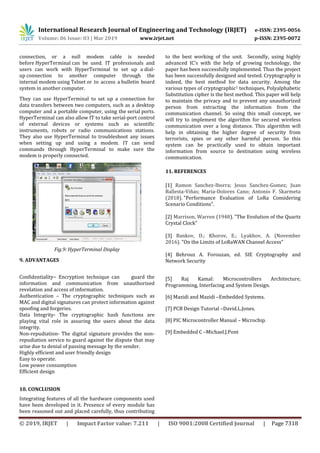 IRJET- Cryptographic Efficient Data Transmission in Defence Stations using Lora | PDF