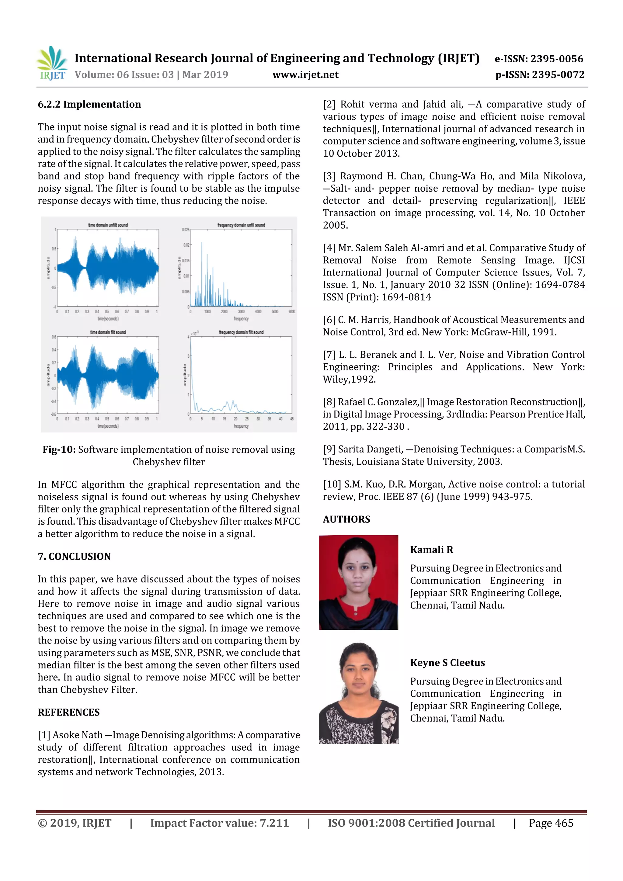 IRJET- Noise Cancellation | PDF