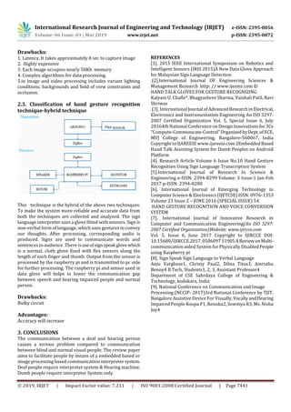IRJET- Sign Language Converter for Deaf and Dumb People | PDF