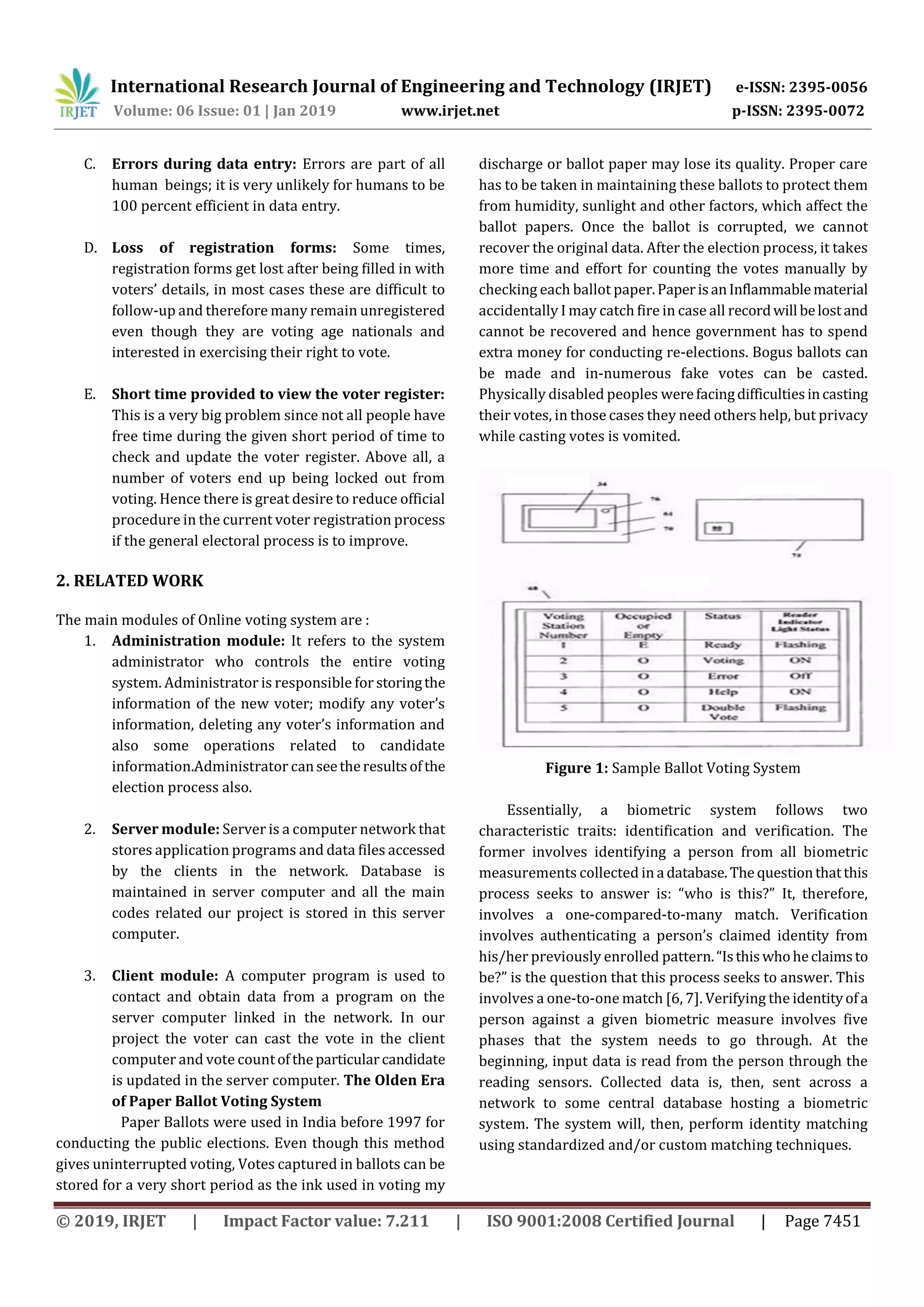 IRJET- E-Voting System for Election using Fingerprint and Aadhar Number ...