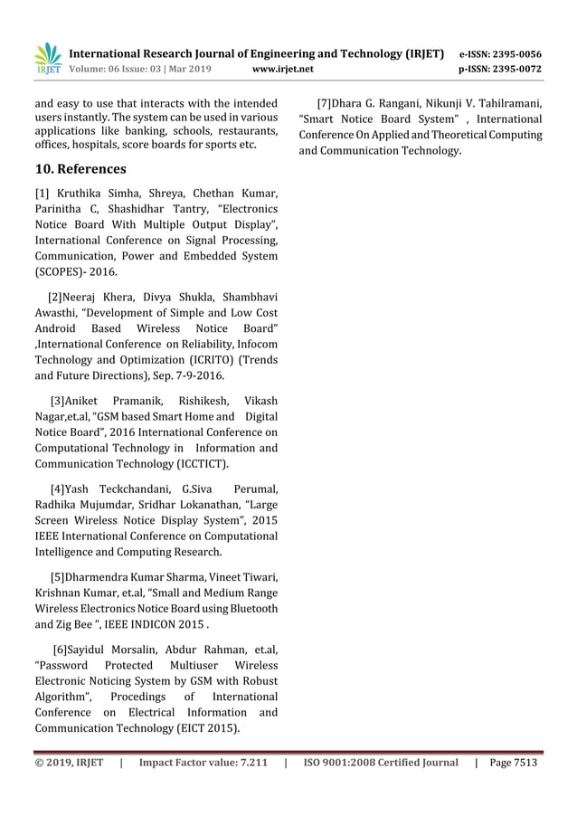 IRJET- A Paper on IoT based Digital Notice Board using Arduino ATMega 328 | PDF